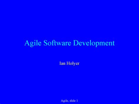 agile programming lecture slides computer science slides computers and information