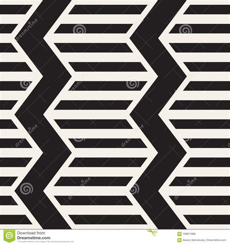 Vector Seamless Zigzag Line Pattern Abstract Stylish Geometric Background Repeating Lattice