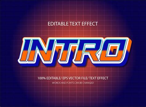 Premium Vector Intro 3d Editable Text Effect