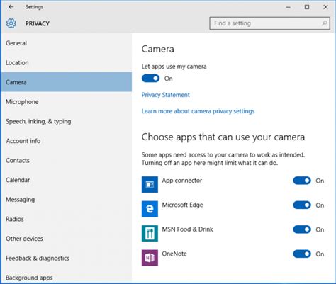 Turn Off Camera Access On My Win10 System