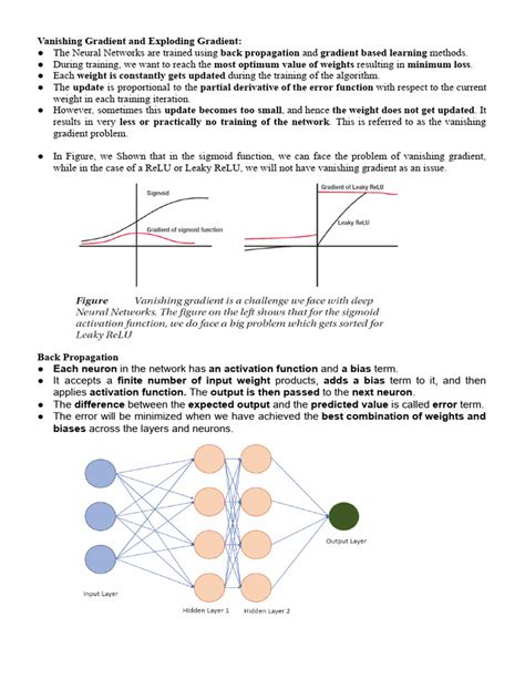 2vanishing Gradient And Exploding Gradient Simple Notes Pdf