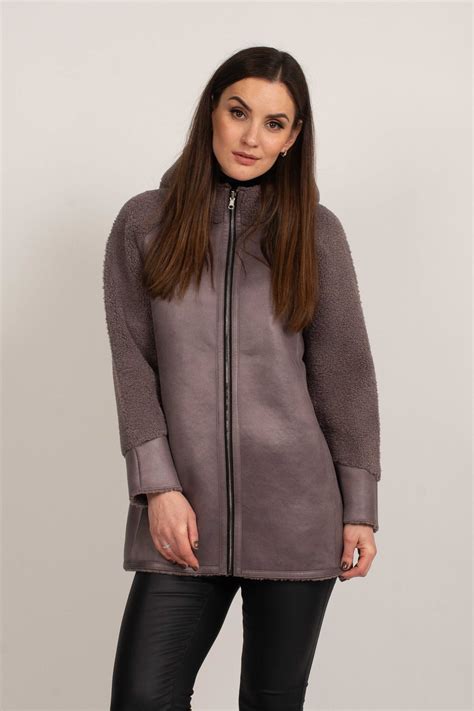 Жіноча еко дублянка з хутром тедді Світ Шкіри та Хутра