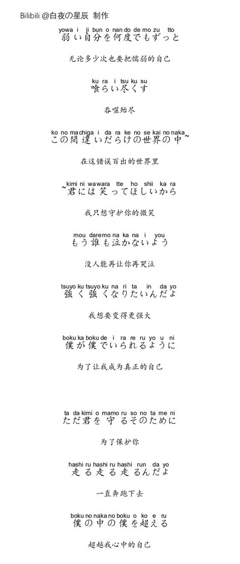 怪物 日语歌注音翻译① 哔哩哔哩