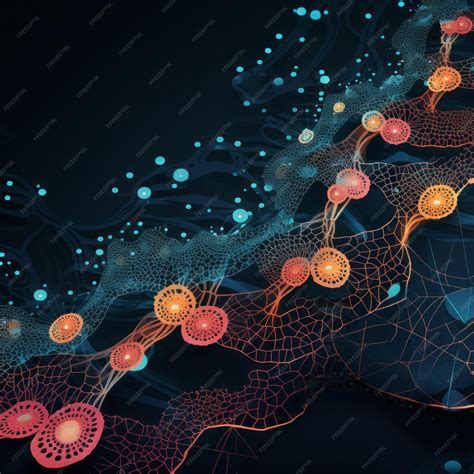Premium Photo Colorful 3d Abstract Network Structure With Organic