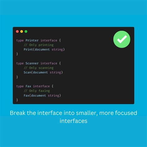 Interface Segregation Principle Isp Explained In 100 Seconds Dev Community