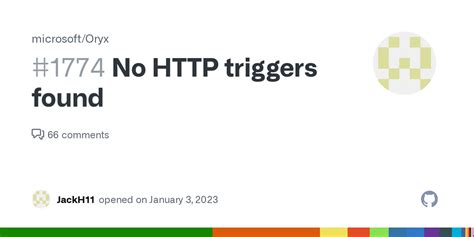 No Triggers Found · Issue 1774 · Microsoftoryx · Github