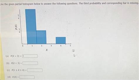 Solved Use The Given Partial Histogram Below To Answer The