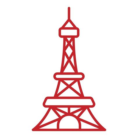 Eiffel Tower Icon Outline Style 15374212 Vector Art At Vecteezy