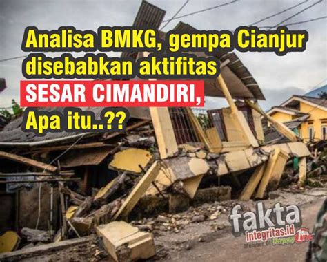 Analisa Bmkg Gempa Cianjur Disebabkan Aktifitas Sesar Cimandiri Apa