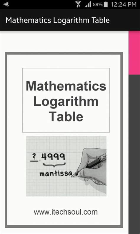 Mathematics Logarithm Table Apk For Android Download
