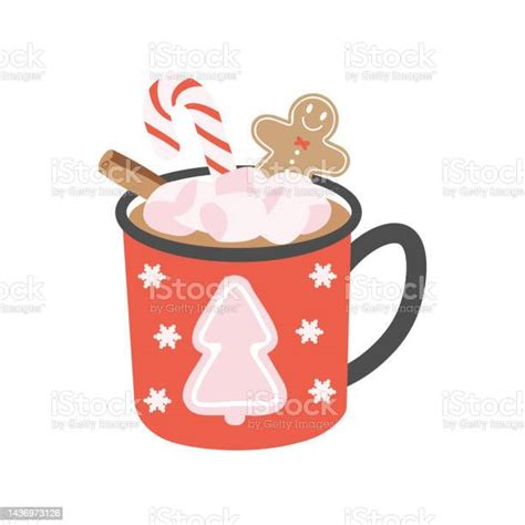 커피 머그잔 롤리팝 및 진저 브레드가있는 메리 크리스마스 템플릿 계절에 대한 스톡 벡터 아트 및 기타 이미지 계절 공휴일 귀여운 Istock