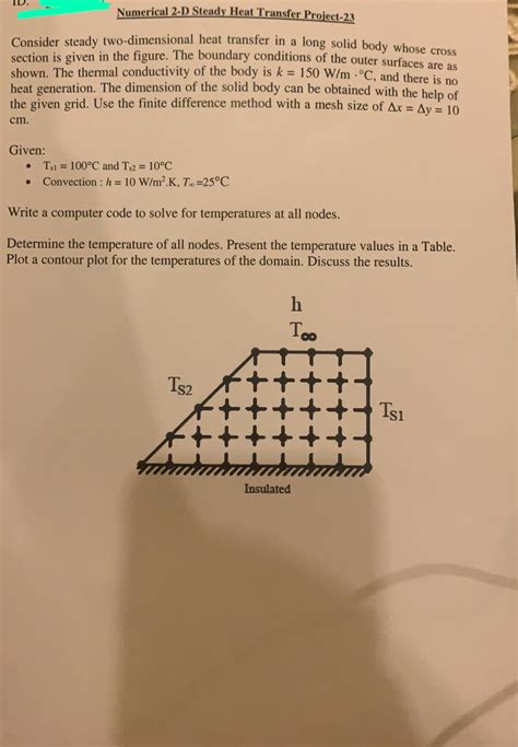 Solved Matlab Code For This Thank You Numerical 2 D Steady Heat Transfer Course Hero