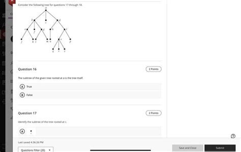 Solved Consider The Following Tree For Questions Through Chegg