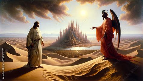 jesus and the devil christ is tempted by satan after 40 days in the