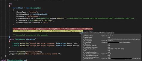 Microsoft Graph Sdk C Create Subscription Throw Error As Below Expirationdatetime Is A