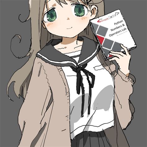 python anime girls holding programming books