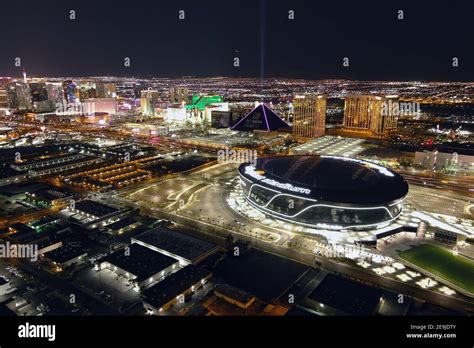An Aerial View Of Allegiant Stadium Wednesday Feb 3 2021 In Las