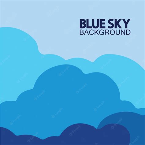 Premium Vector Blue Sky With Clouds Background Vector Illustration Design