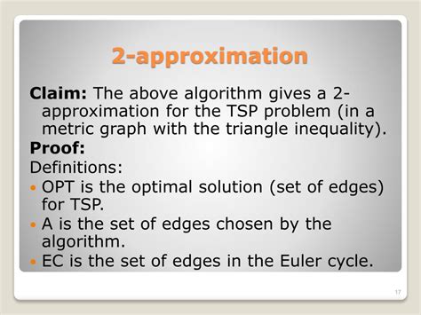 Ppt Approximation Algorithms For Tsp Powerpoint Presentation Free Download Id 5718017