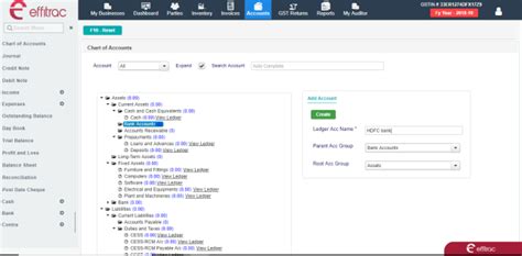 Create Ledger Account In Gst Software User Manual Effitrac