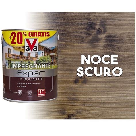 Impregnante A Solvente Protettivo Per Legno Expert Noce Scuro 3 Litri