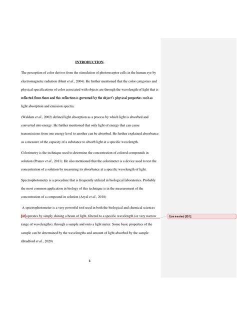 Lab Report 9 Pdf Spectrophotometry Absorbance