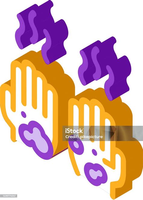 더럽고 냄새 나는 손 등각 투영 아이콘 벡터 일러스트 귀여운에 대한 스톡 벡터 아트 및 기타 이미지 귀여운 기저귀 단일 객체 Istock