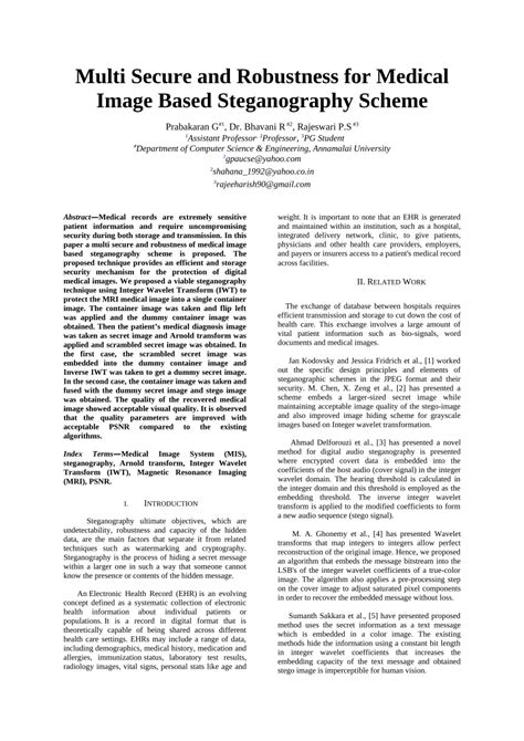 pdf multi secure and robustness for medical image based steganography