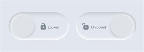 3d 뉴모피즘 켜기 끄기 토글 스위치 버튼 또는 아이콘 열기 및 닫기 Ui Ux에 대한 활성 및 비활성 프리미엄 벡터
