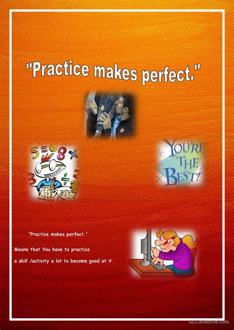 Practice Makes Perfect Pictur English Esl Worksheets Pdf And Doc