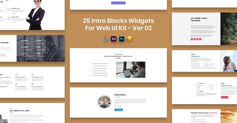 25 intro blocks widgets for web ui kit ver 02