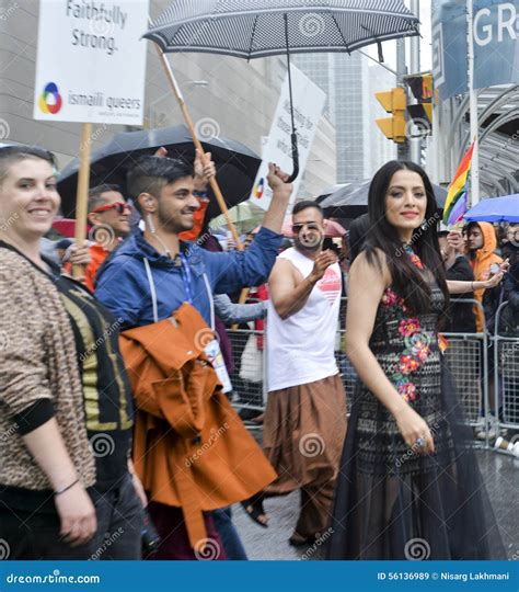 Celina Jaitly In Toronto S 35th Annual Pride Parade Editorial Stock