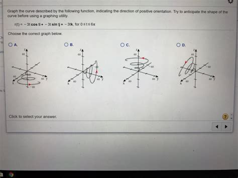 Solved Graph The Curve Described By The Following Function