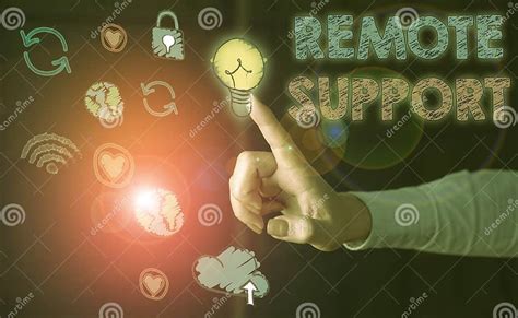 Handwriting Text Remote Support Concept Meaning Help Endusers To Solve