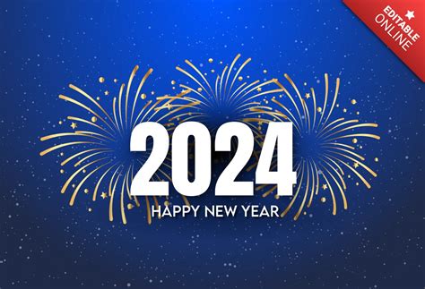 happy new year 2024 free design template