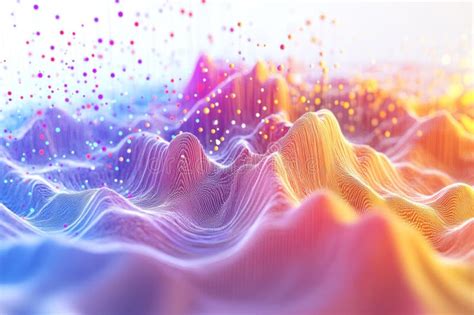 Colorful Data Clusters Visualization In A 3d Landscape For Analysis And Insights Stock