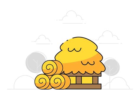 Premium Vector Hay Stack Illustration Design Vector Design