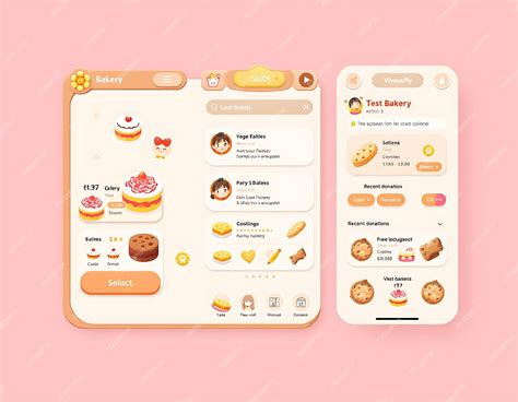 Cute Bakery Layout For A Bakery Themed Gamer Featuring Warm Colors Cute B Game Interface Designa