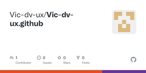 GitHub Vic Dv Ux Vic Dv Ux Github