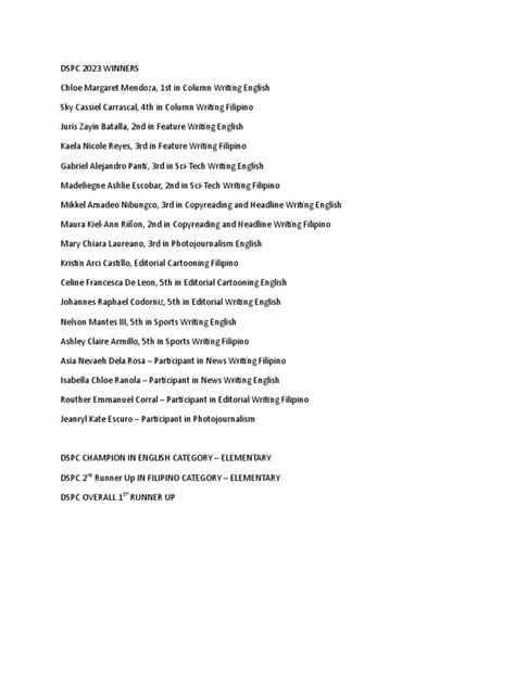 Dspc 2023 Winners Pdf