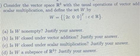 solved consider the vector space r3 with the usual