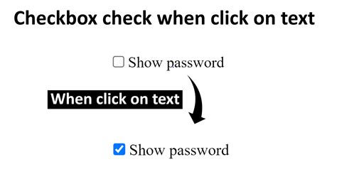How To Make Checkbox Check When Click On Text