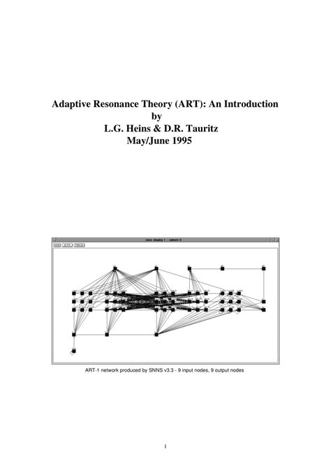 Pdf Adaptive Resonance Theory Art An Introduction