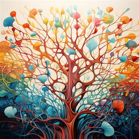 Premium Photo An Abstract Representation Of Neural Pathways And Synapses With Brainlike Structures