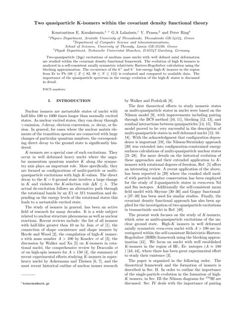 PDF Two Quasiparticle K Isomers Within The Covariant Density Functional Theory