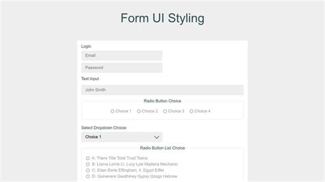 Codepen Form Ui Styling
