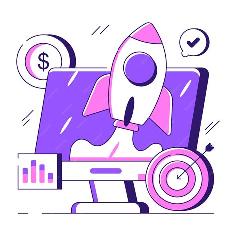 Premium Vector An Flat Design Illustration Of System Launch