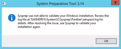 Sysprep Was Not Able To Validate Your Windows Installation