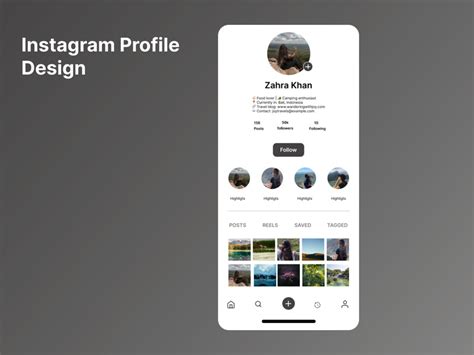 Instagram Profile UI Design By Aroojzahrakhan EpicPxls