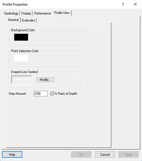 Profile View Tab Properties